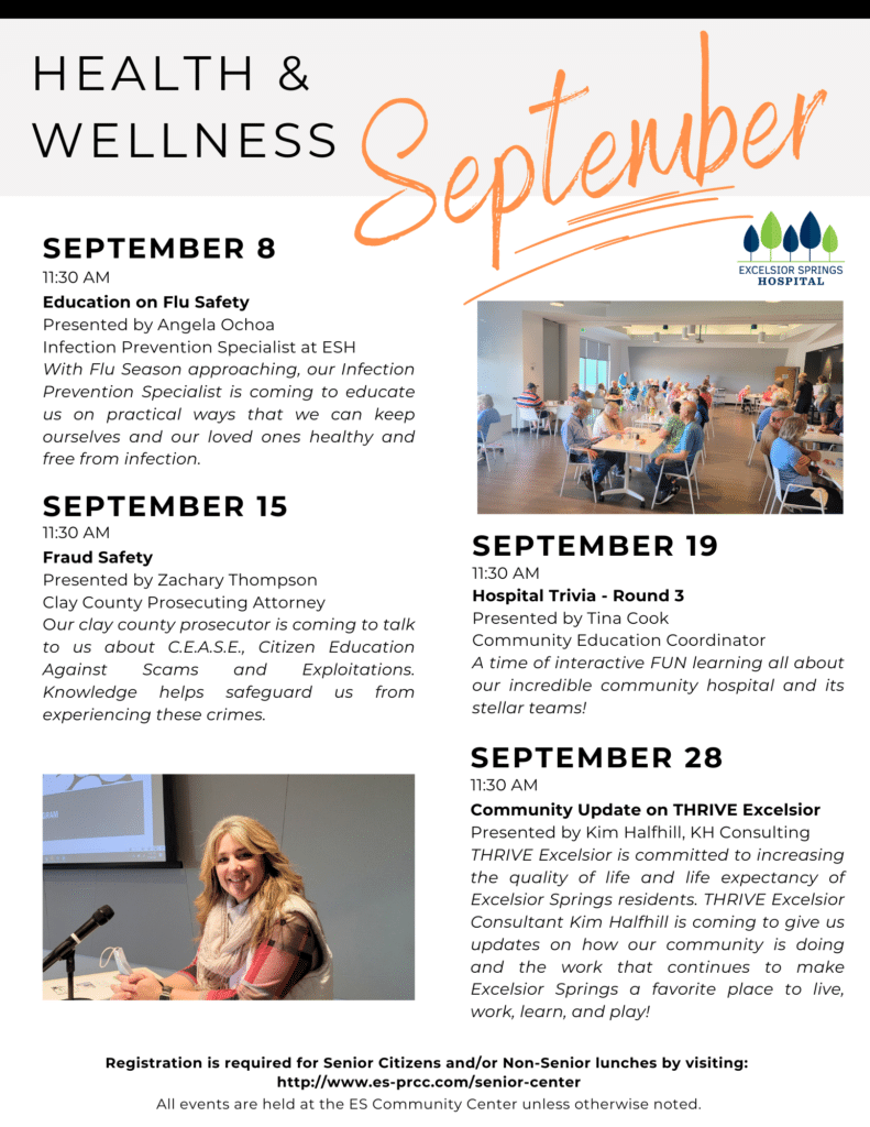 September 2023 Health Wellness Calendar – Excelsior Springs Hospital
